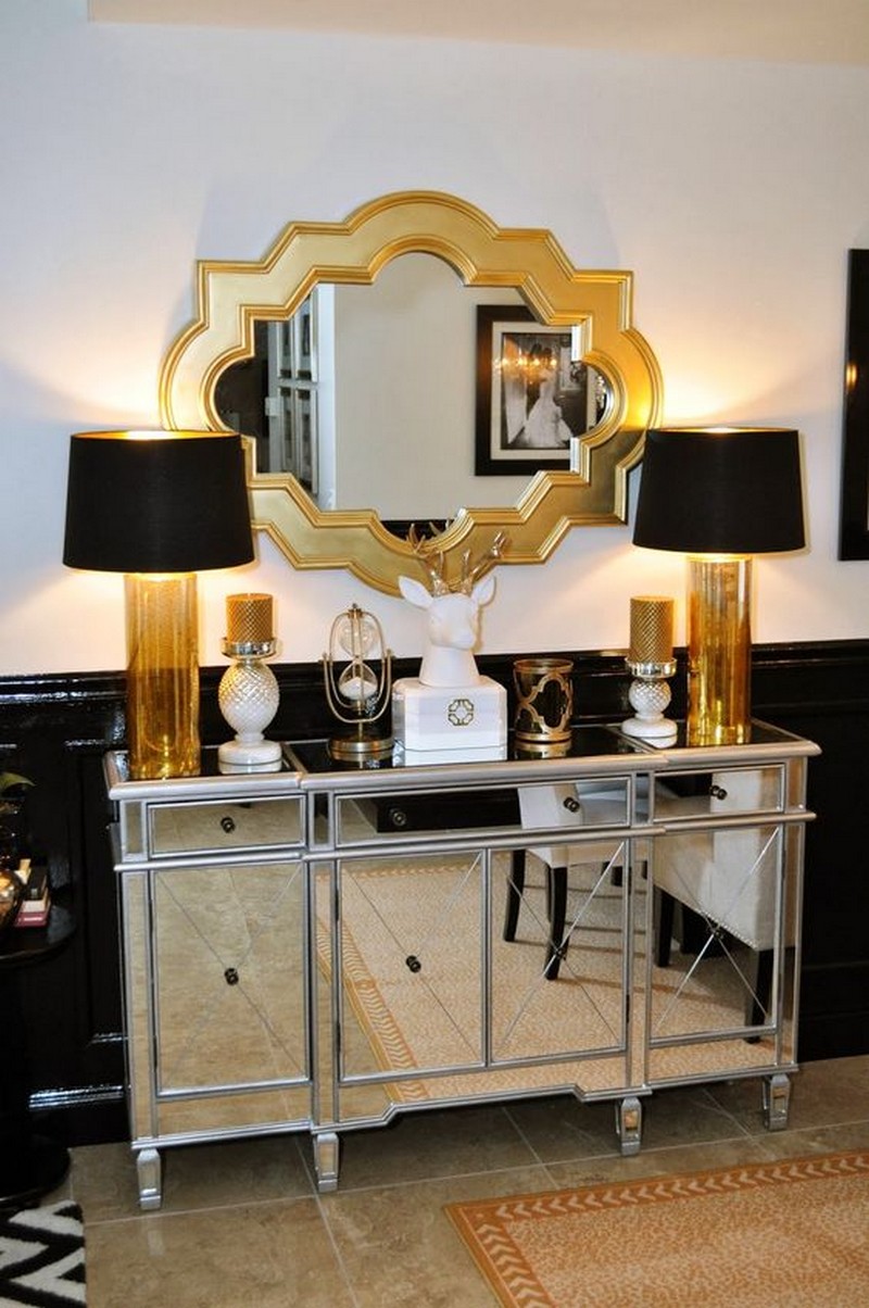 Contemporary Mirrored Sideboard